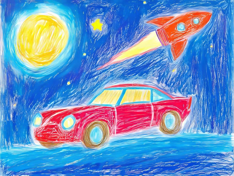 Rocket Flying Over Stacks of Coins Representing Finance and Space ...