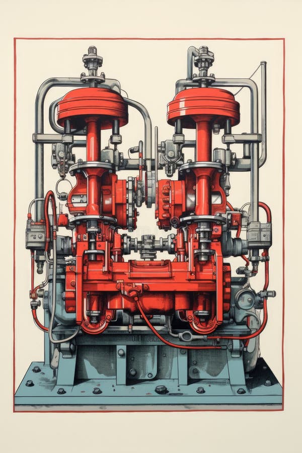 A Drawing of a Red Fire Hydrant. Stock Illustration - Illustration of ...