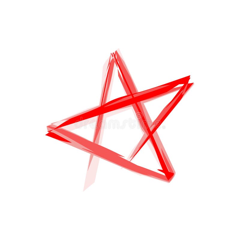 Drawing Red Star Logo Template Illustration Design. Vector EPS 10 Stock ...