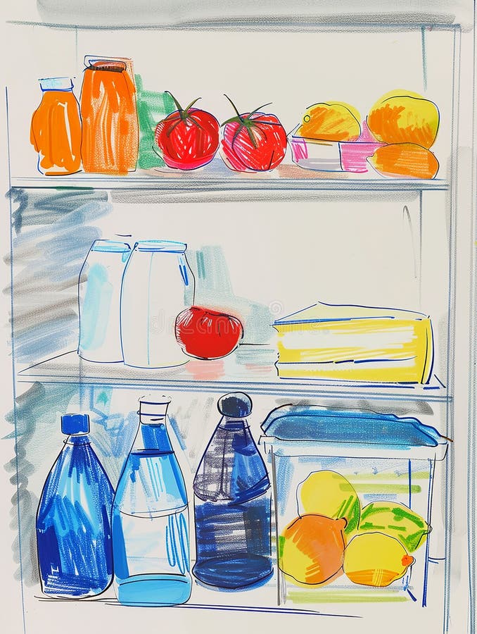 Organization Food Refrigerator Stock Illustrations – 401 Organization ...