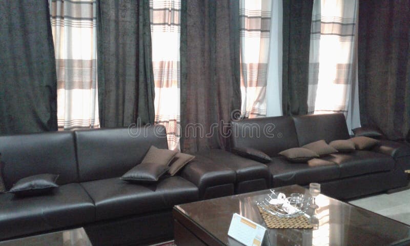 Drawing Room Sofas and Tables Stock Image - Image of room, curtains ...