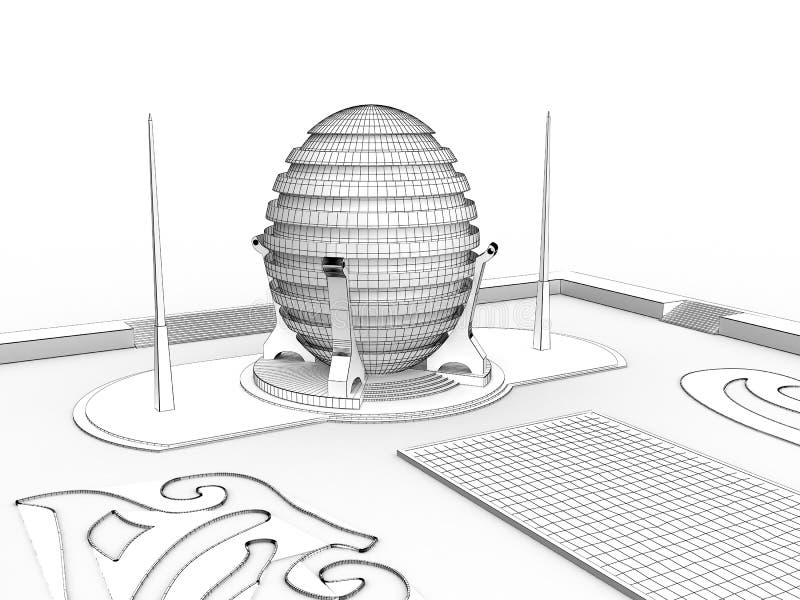 Round house stock illustration. Illustration of line - 32734919