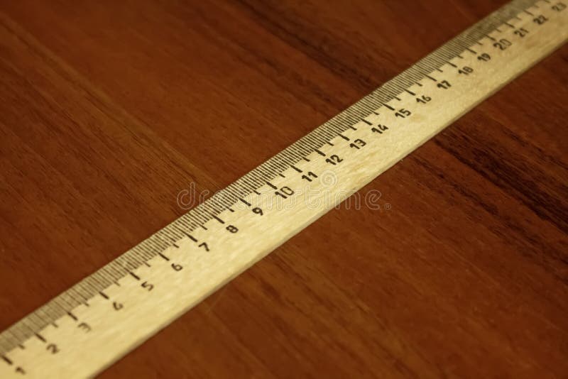 Drawing Ruler on the Lacquered Table Diagonally Stock Image - Image of ...