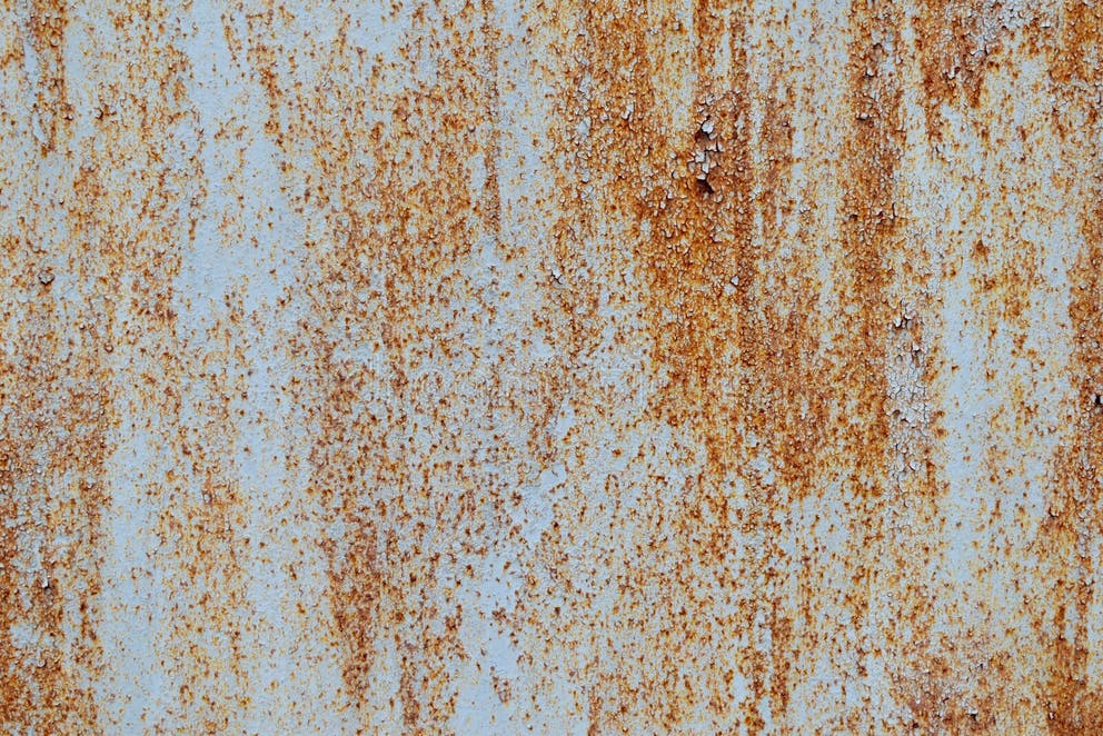 Drawing from Rust on a Metal Wall Stock Image - Image of load ...