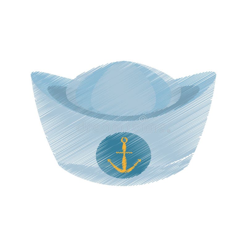 Drawing Sailor Cap Nautical Anchor Design Stock Illustration ...