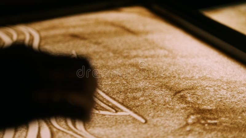 Drawing with a Sand on the Screen. Anime Cat, Cartoon Spider Stock ...