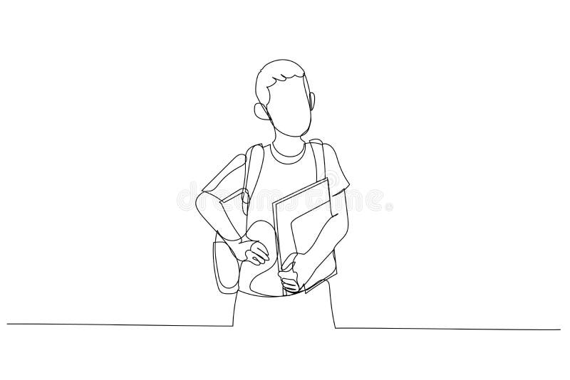 Continuous Line Drawing Backpack Stock Illustrations – 365 Continuous ...