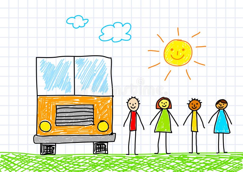 66+ School bus drawing Free Stock Photos - StockFreeImages