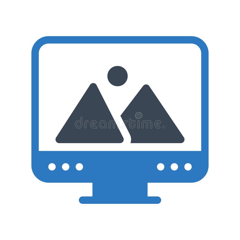 Drawing Screen Vector Glyph Color Icon Stock Illustration ...