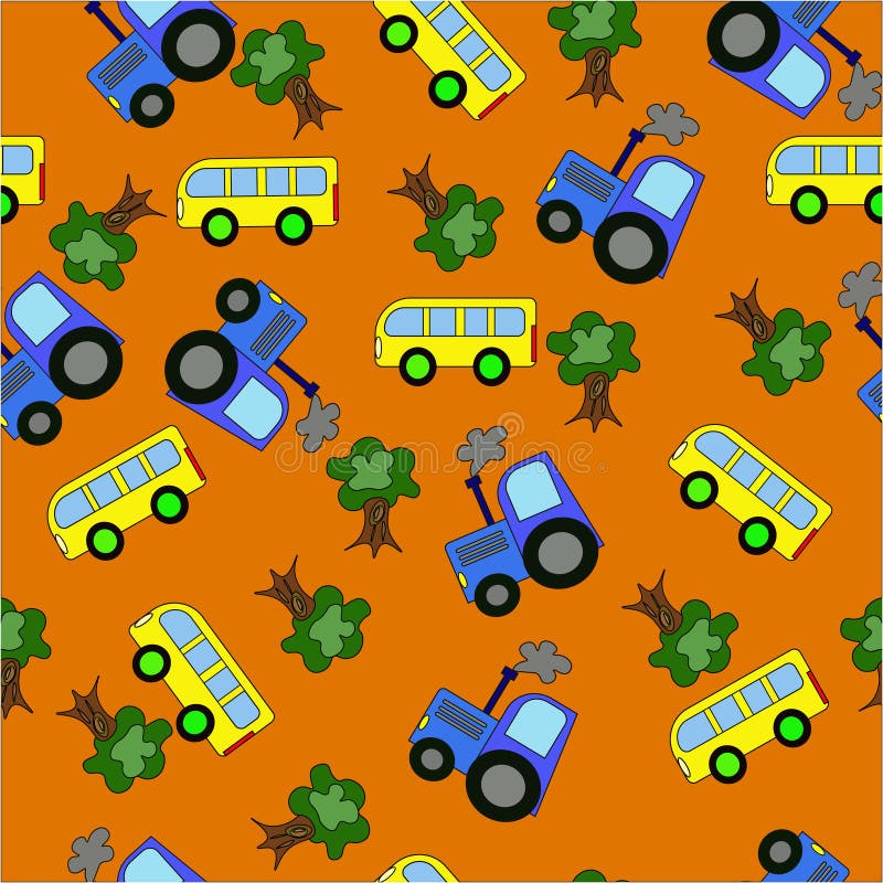 Green Tractor Pattern Stock Illustrations – 357 Green Tractor Pattern ...