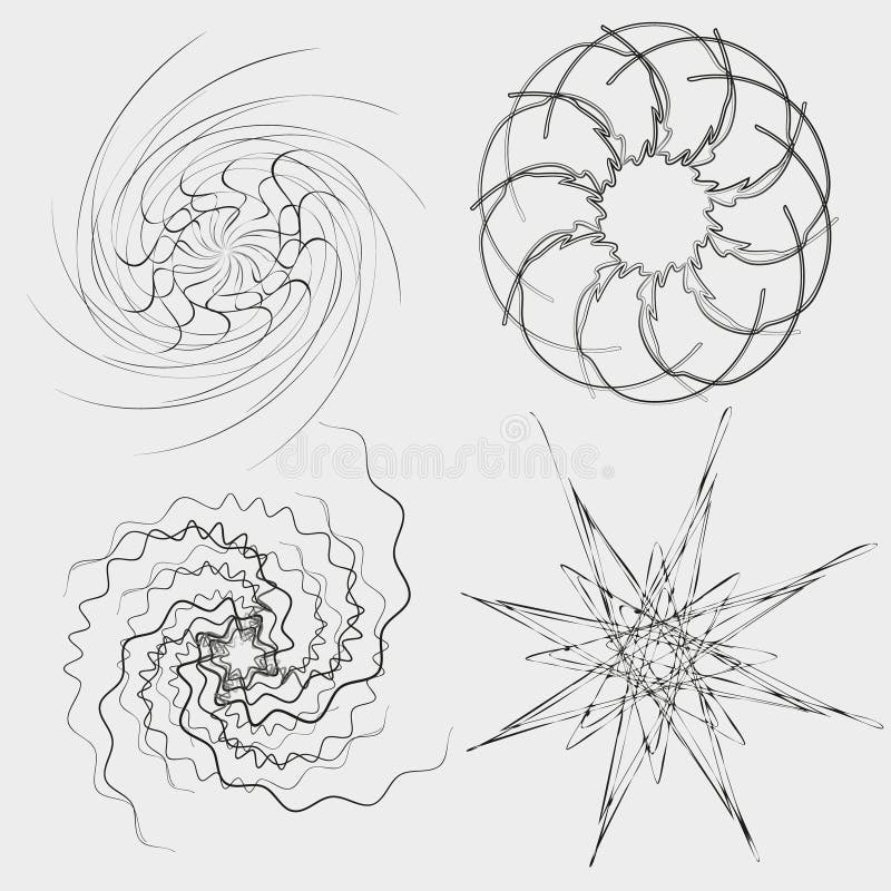Drawing a Set of Images of Graphic Effects Stock Vector - Illustration ...
