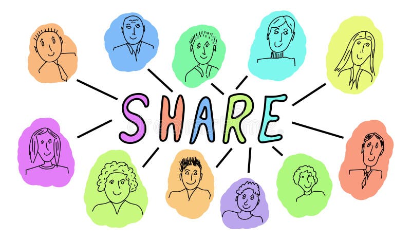 Concept of share ideas stock illustration. Illustration of ...