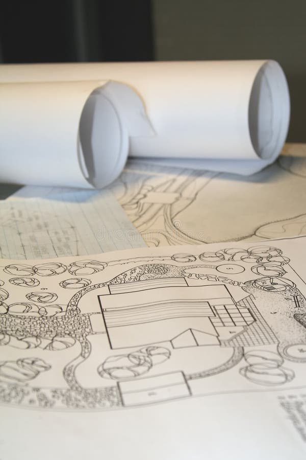 Drawing, sheet of papers stock image. Image of reconstruction - 7482045