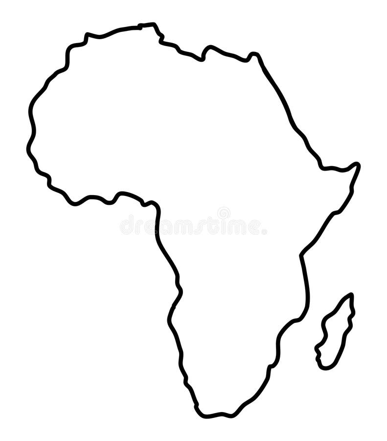 Africa line map stock vector. Illustration of national - 222843991