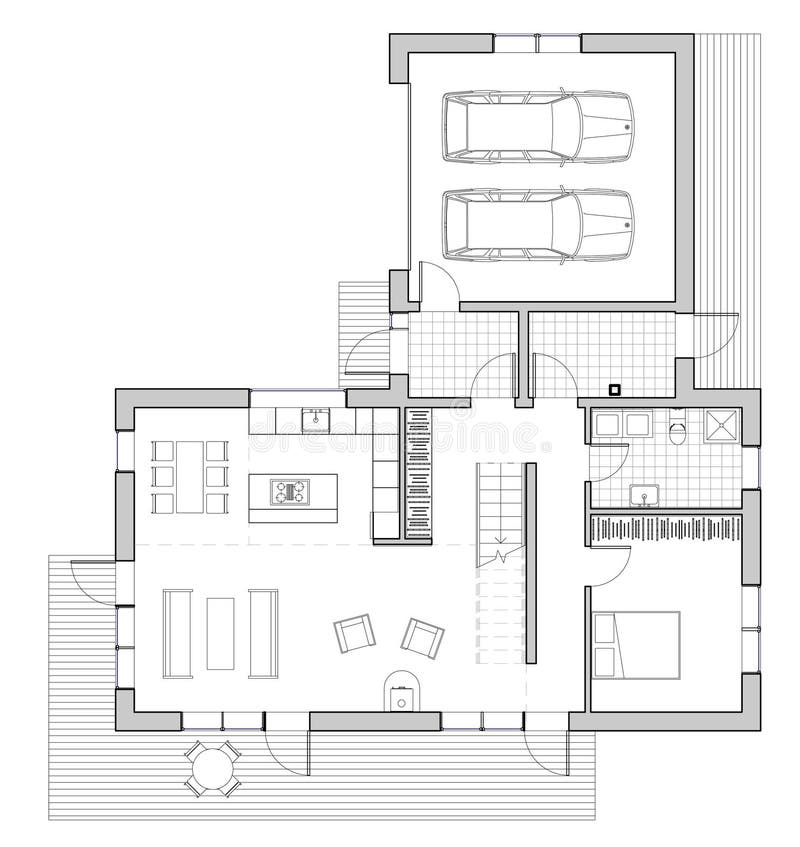 Drawing: Single Family House Stock Illustration - Illustration of ...