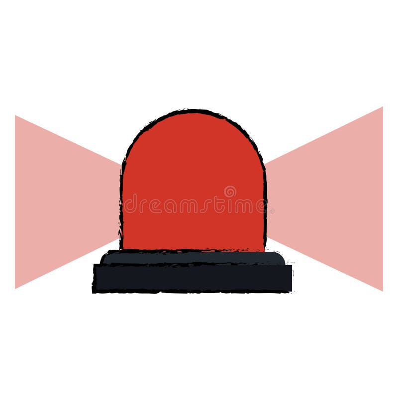 Drawing Siren Emergency Alert Warm Stock Vector - Illustration of ...