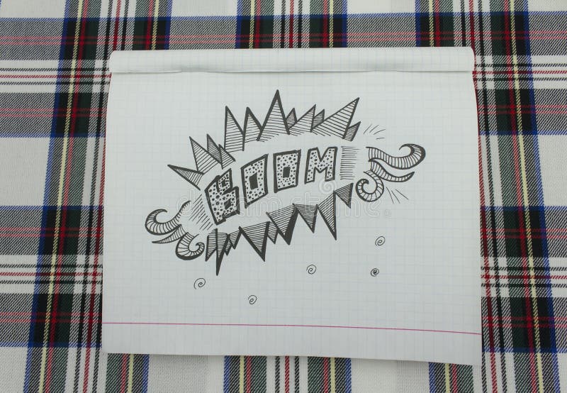 Paper design draw boom stock image. Image of creativity - 143575381