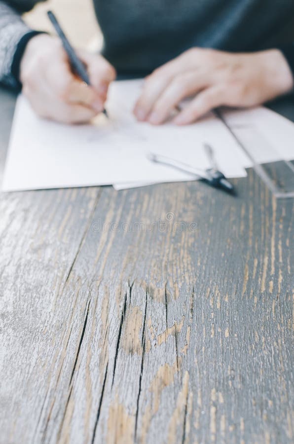 Drawing a Sketch stock photo. Image of draft, design - 83793306