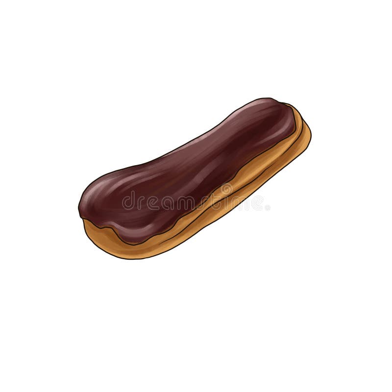 Drawing sketch of eclair stock illustration. Illustration of sketch ...