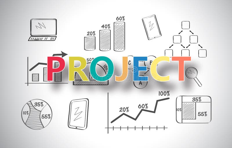 Drawing the Sketches and Planning Stock Illustration - Illustration of ...