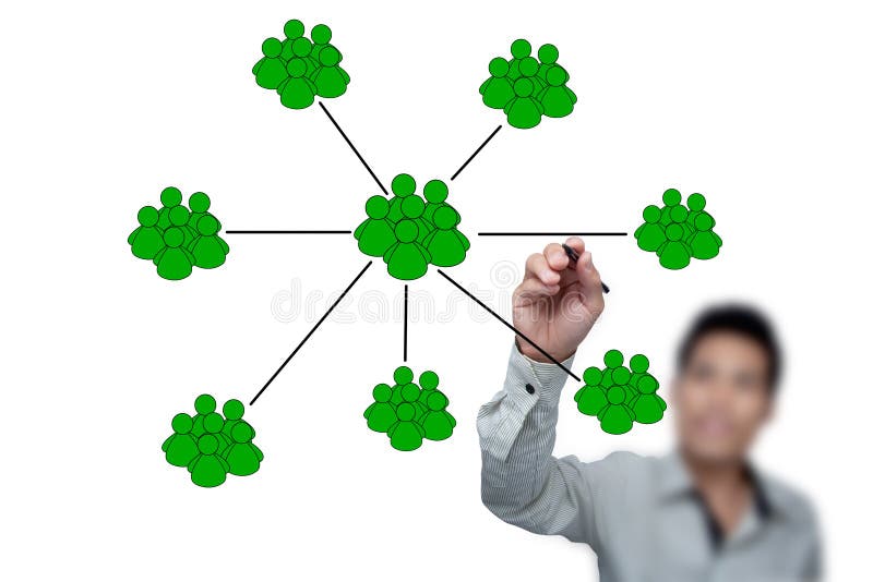 Drawing social network. stock image. Image of business - 21584029