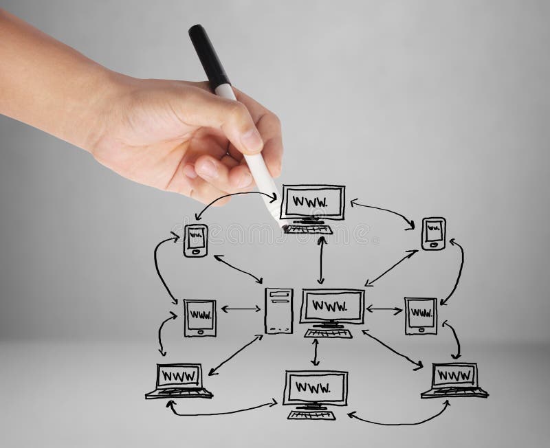 Hand drawing diagram stock vector. Illustration of circular - 32228801