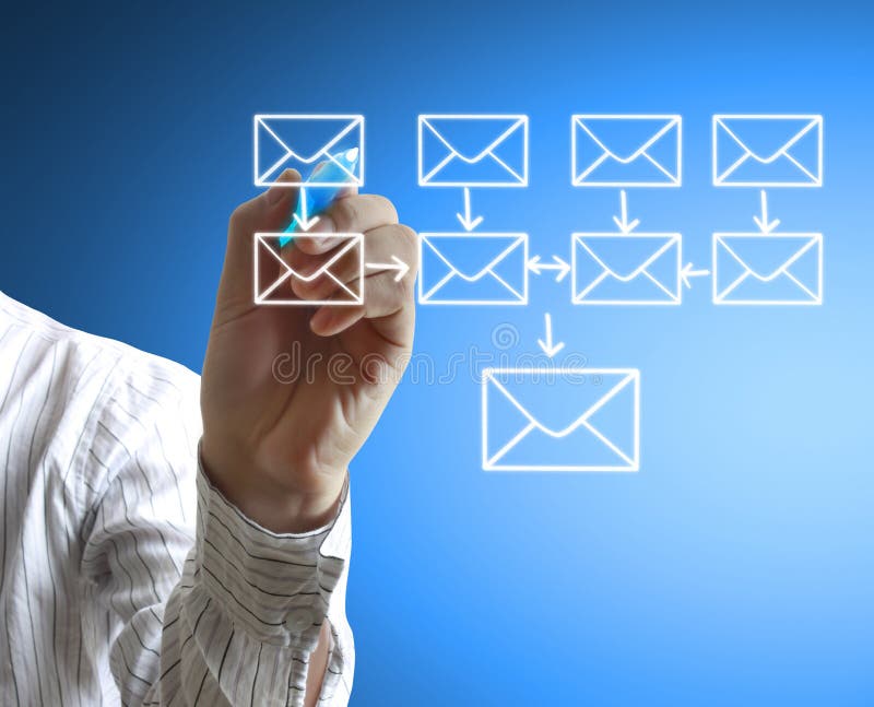 Drawing Social Network Structure Stock Image - Image of contact ...