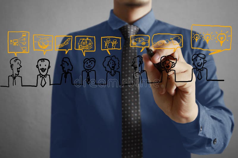 Drawing Social Network Structure Stock Image - Image of search ...