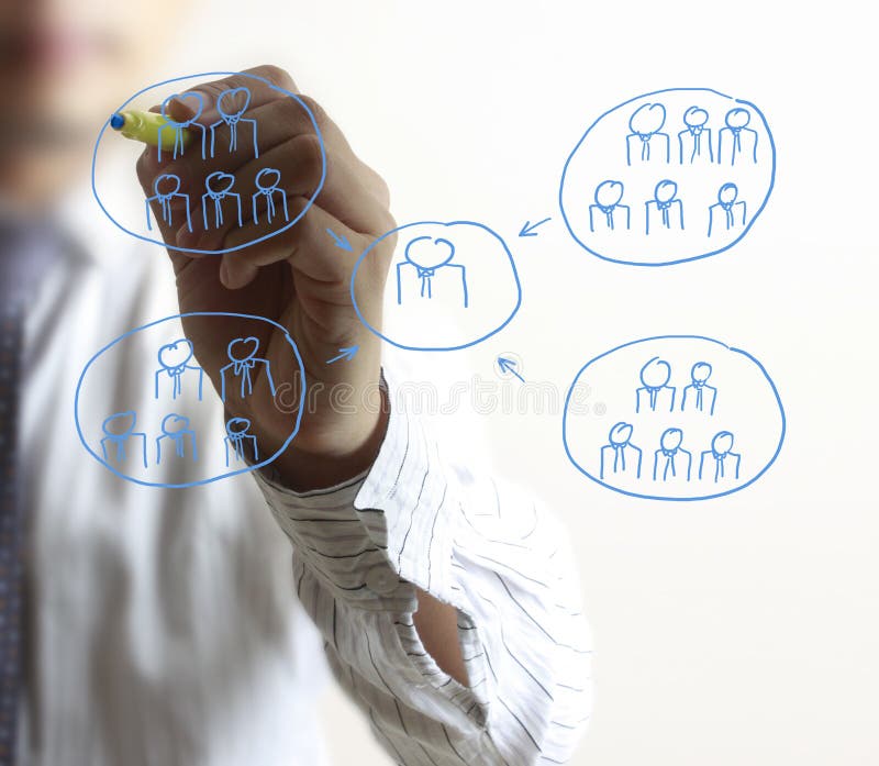Drawing Social Network Structure Stock Photo - Image of people, idea ...