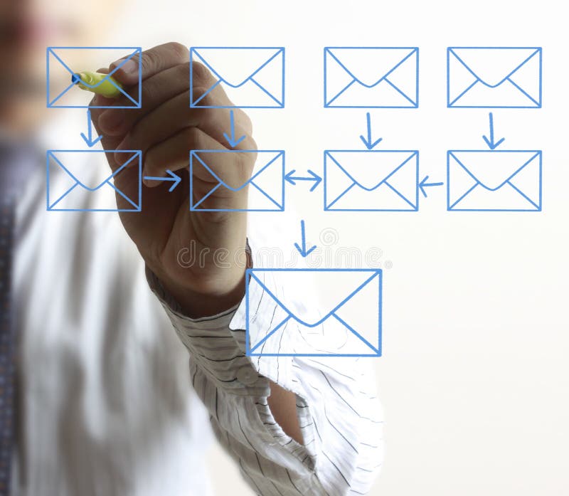 Drawing Social Network Structure Stock Illustration - Illustration of ...