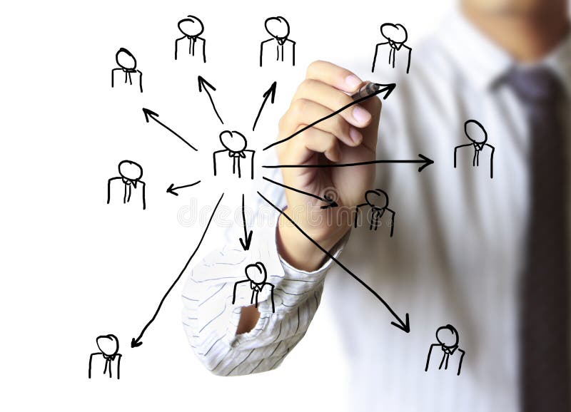 Drawing Social Network Structure Stock Illustration - Illustration of ...
