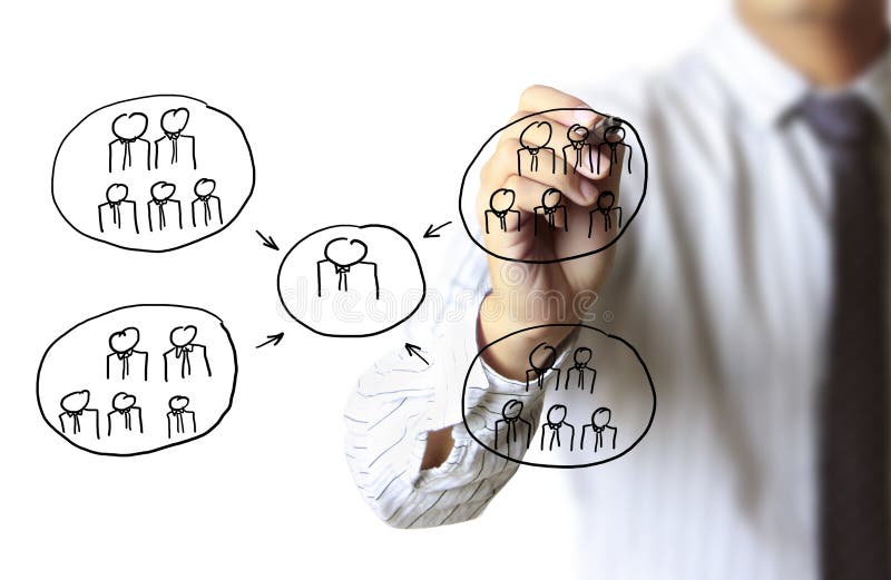 Drawing Social Network Structure Stock Illustration - Illustration of ...