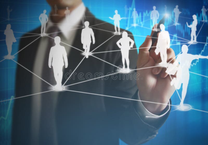 Drawing Social Network Structure Stock Image - Image of community ...