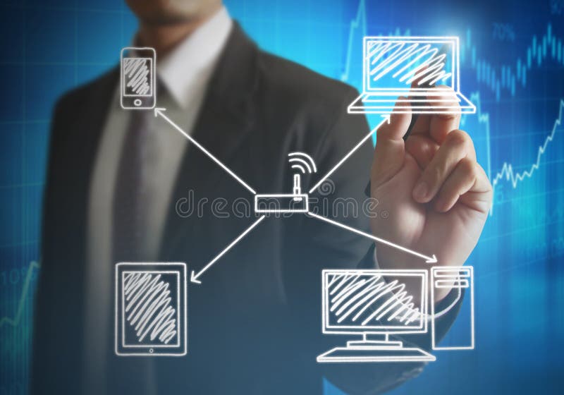Drawing Social Network Structure Stock Illustration - Illustration of ...