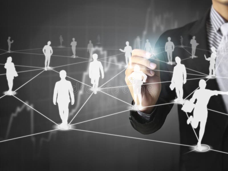 Drawing Social Network Structure Stock Illustration - Illustration of ...