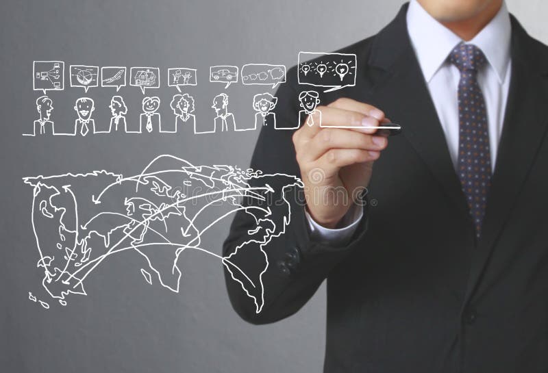 Drawing Social Network Structure Stock Illustration - Illustration of ...