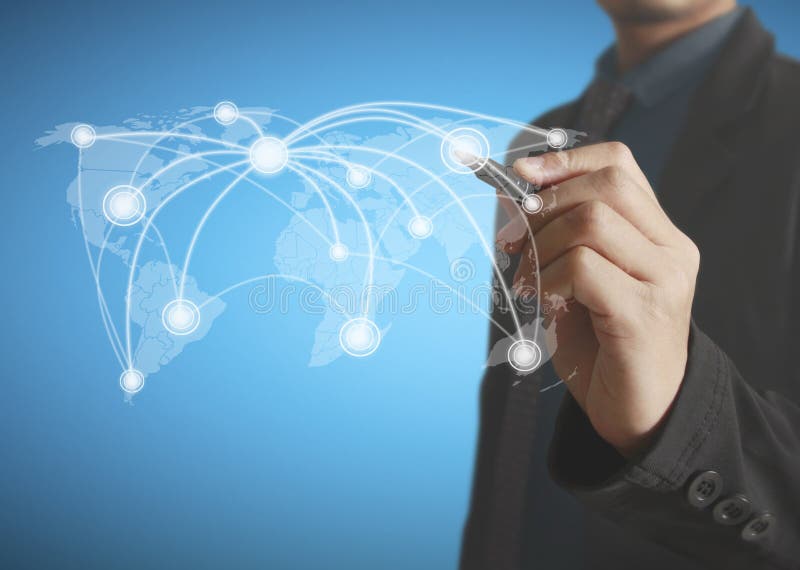 Drawing Social Network Structure Stock Illustration - Illustration of ...