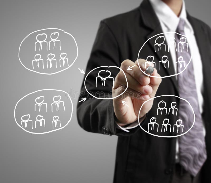 Drawing Social Network Structure Stock Image - Image of network ...