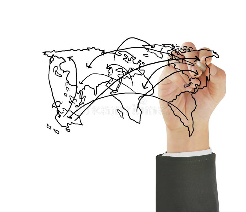 Drawing Social Network Structure Stock Illustration - Illustration of ...