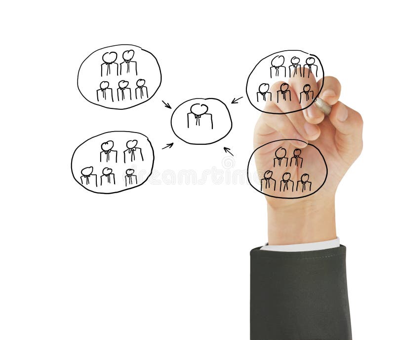 Drawing Social Network Structure Stock Illustration - Illustration of ...