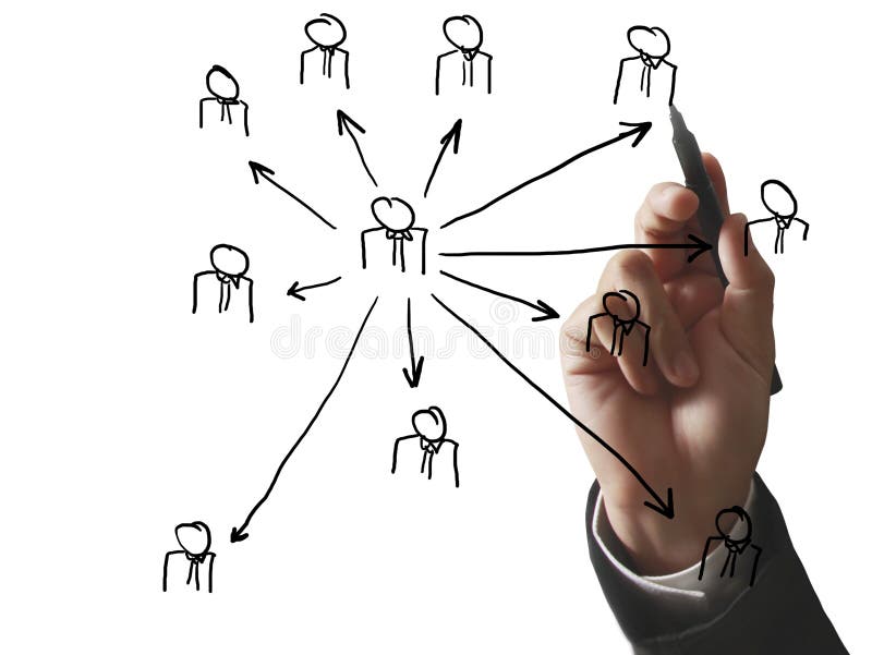 Drawing Social Network Structure Stock Photo - Image of network ...