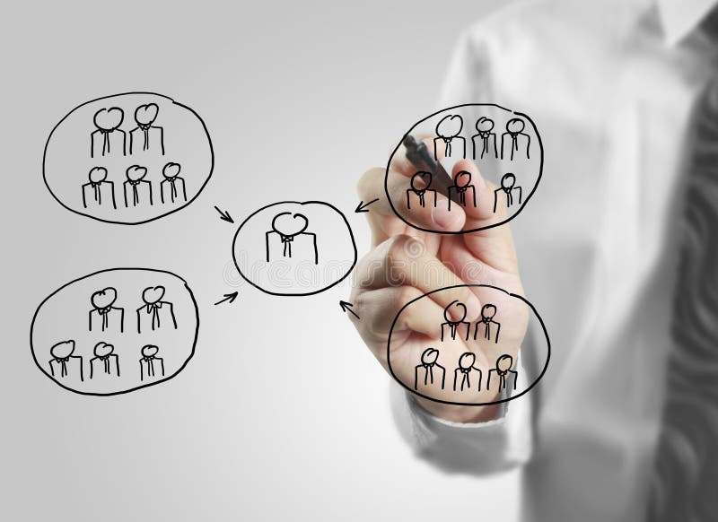 Drawing Social Network Structure in Whiteboard Stock Illustration ...