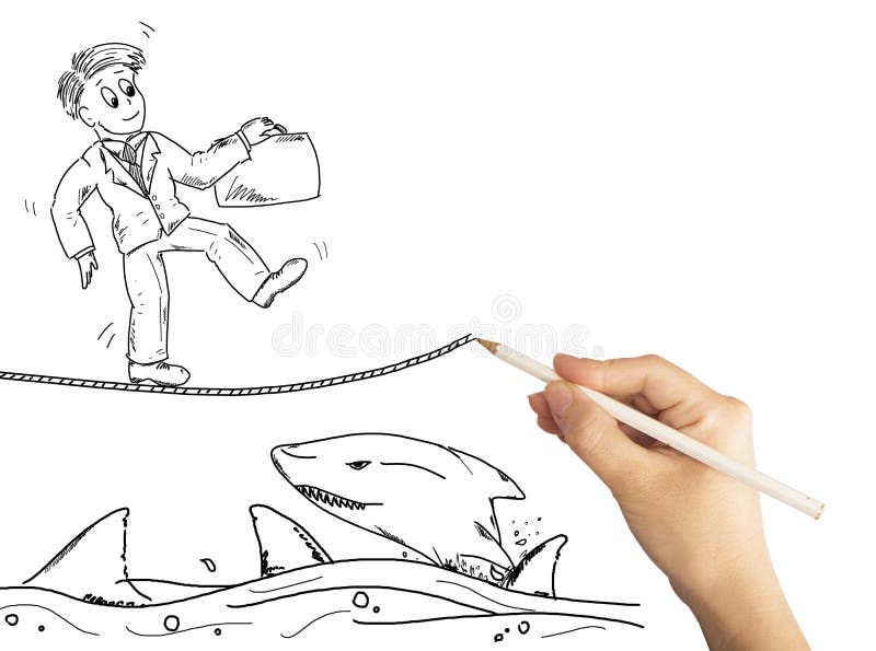 Drawing Solution for Problems Stock Illustration - Illustration of ...