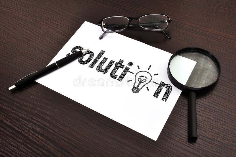 Drawing solution stock image. Image of office, success - 31863893