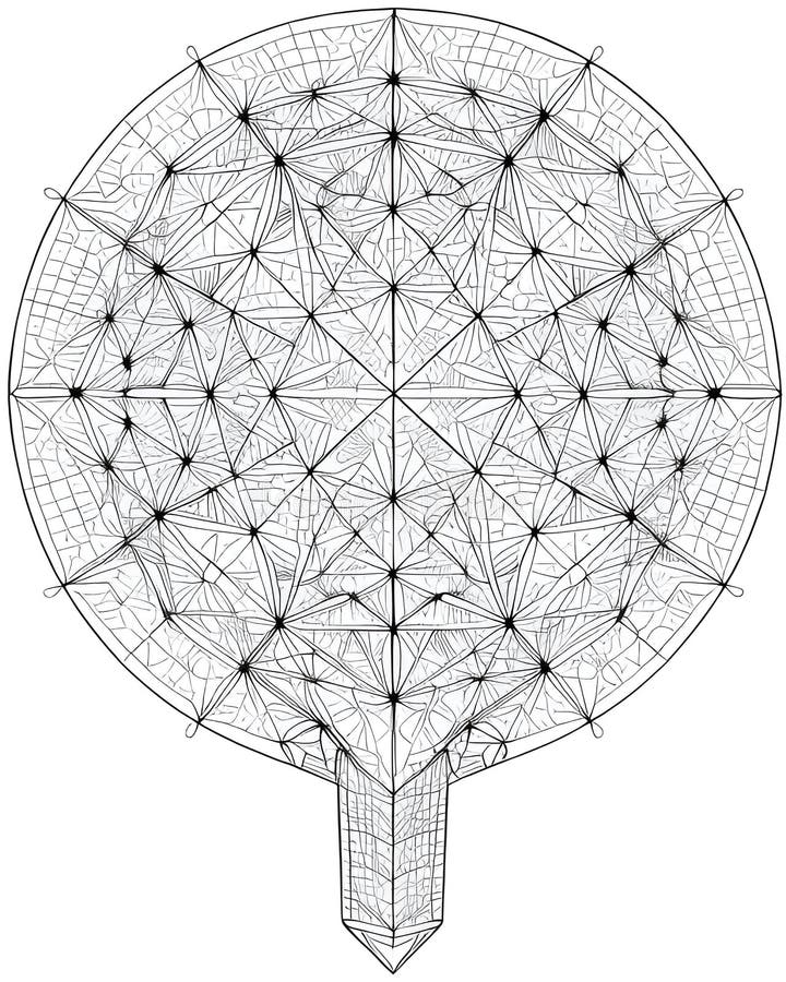 A Drawing of a Sphere with the Words X on it Stock Illustration ...