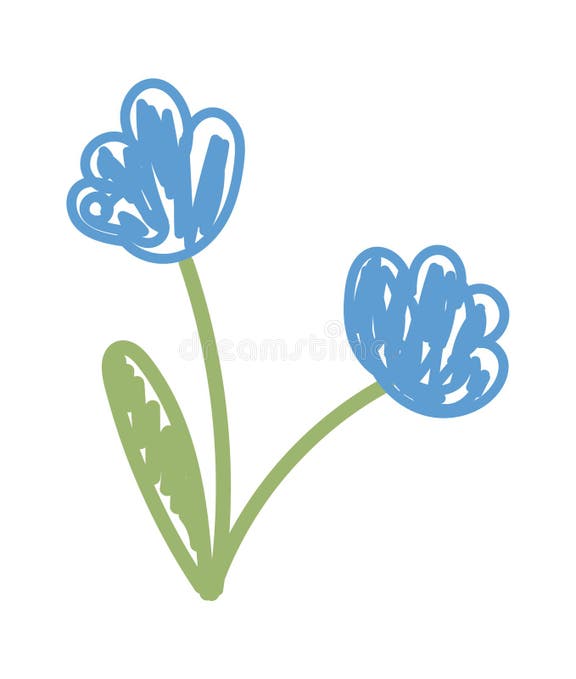 Drawing Spring Flower in Pencil Stock Vector - Illustration of doodle ...