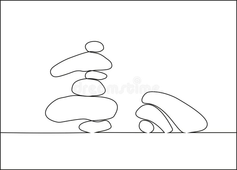 Stones One Line Drawing Stock Illustrations – 37 Stones One Line ...