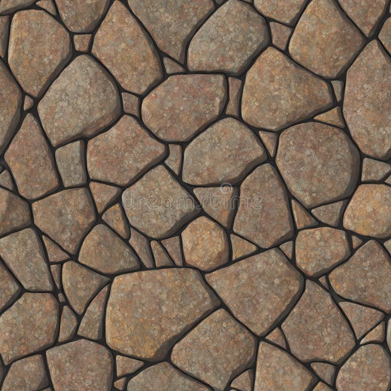 Drawing of Stone Texture. Hand Painted, Seamless Stock Illustration ...