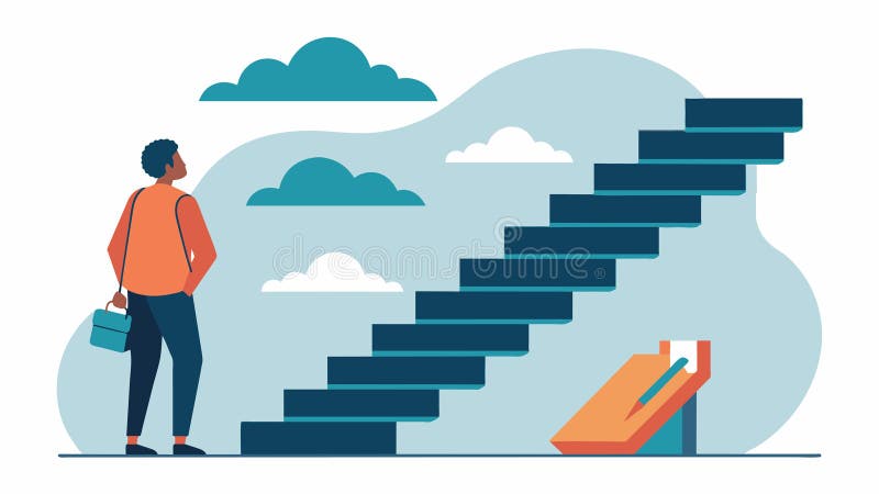 A Drawing of a Student Staring at a Staircase Labeled Student Loan ...