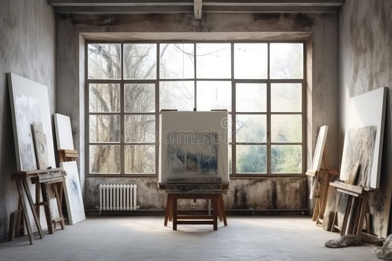 Drawing Studio, Paintings and Easels, Stands for Paintings in the ...